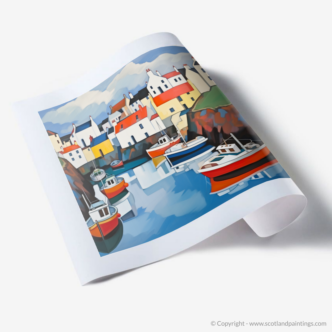 Portpatrick Essence: An Abstract Coastal Symphony – Scotland Paintings ...