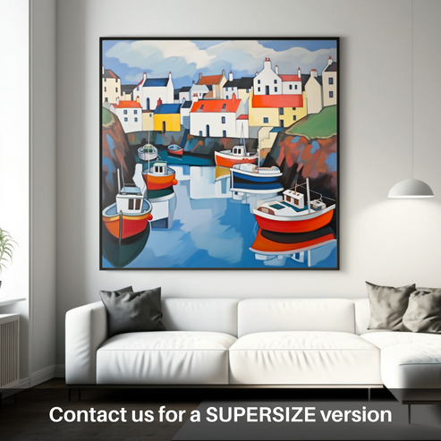 Portpatrick Essence: An Abstract Coastal Symphony – Scotland Paintings ...