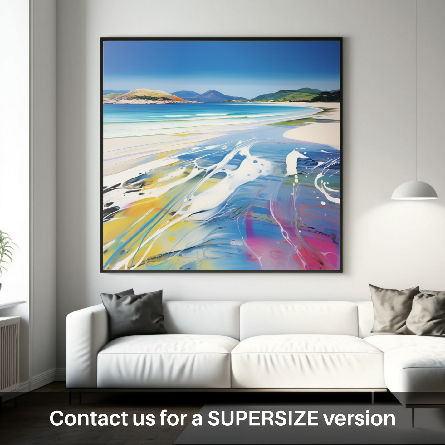 Pop Art Waves at Seilebost Beach – Scotland Paintings and Art Prints