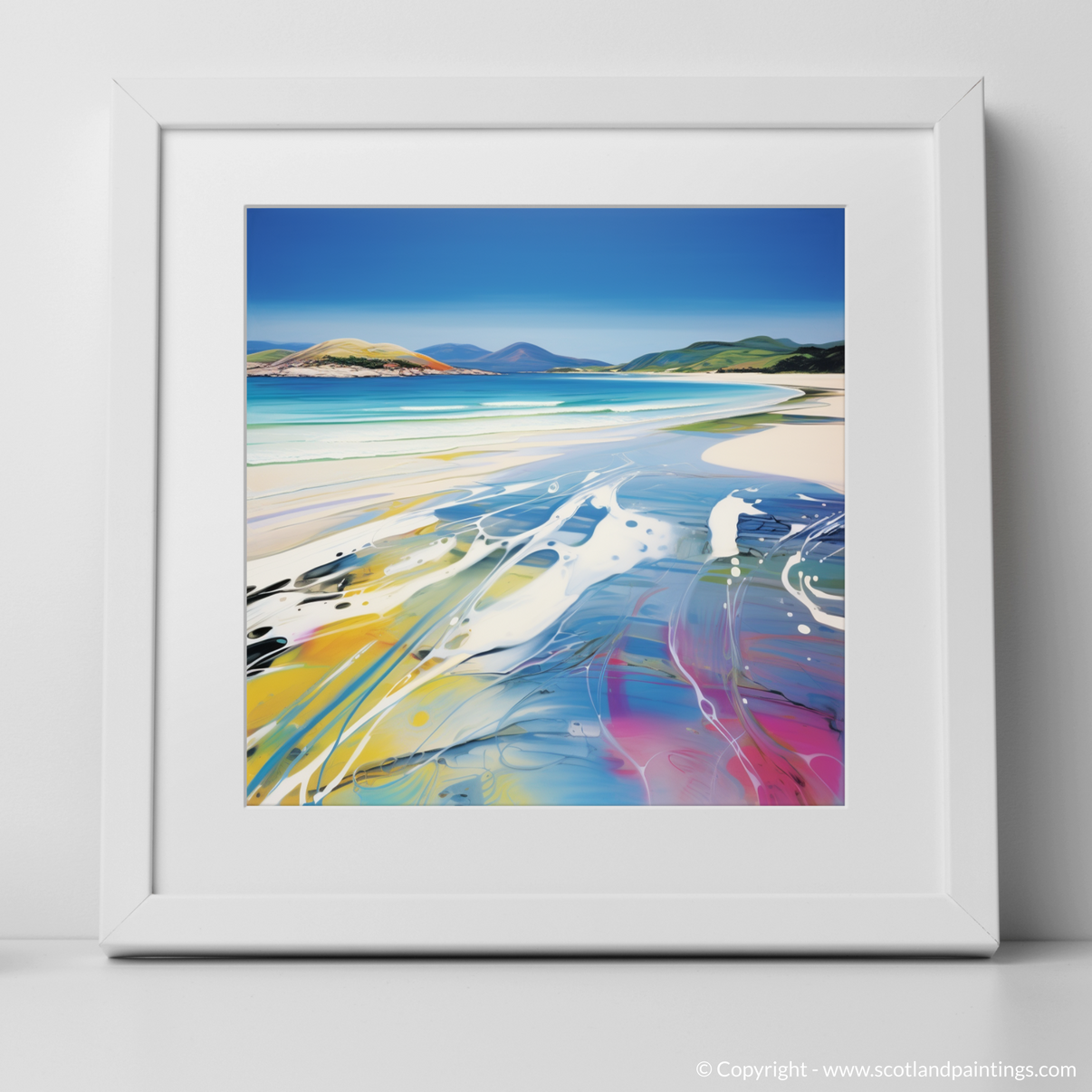 Pop Art Waves at Seilebost Beach – Scotland Paintings and Art Prints