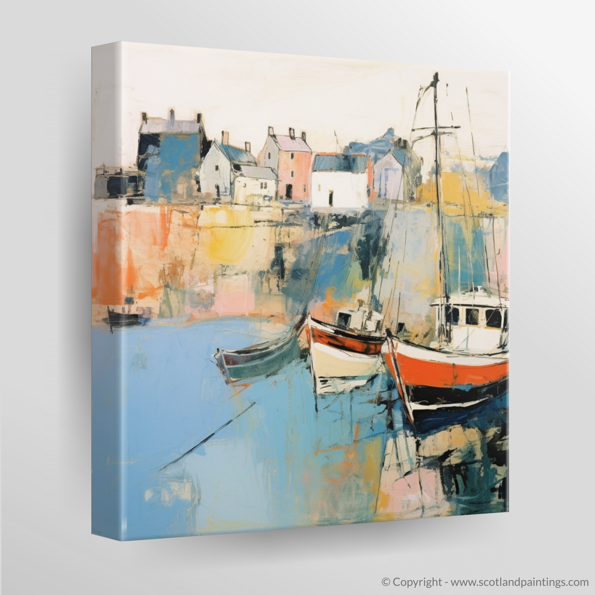 Abstract Essence of Portpatrick Harbour – Scotland Paintings and Art Prints
