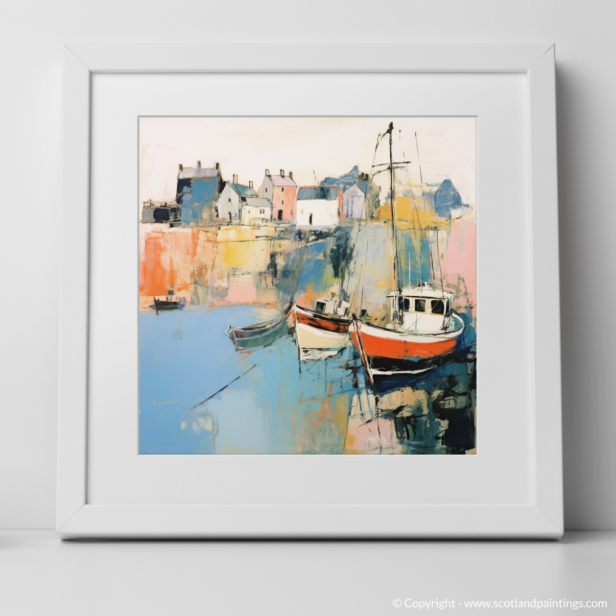 Abstract Essence of Portpatrick Harbour – Scotland Paintings and Art Prints
