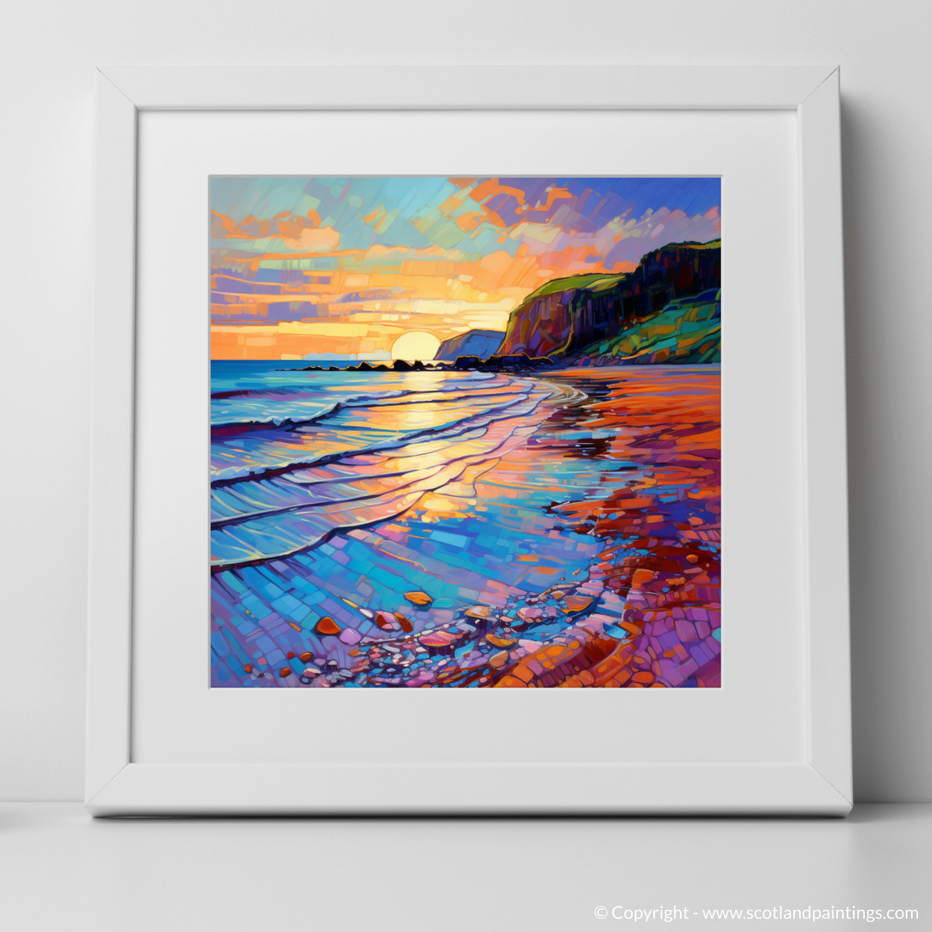 Catterline Bay Sunset: A Modern Impressionist Ode to Scottish Coves ...