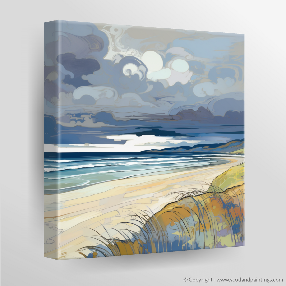 Art Nouveau Storm over Traigh Mhor – Scotland Paintings and Art Prints