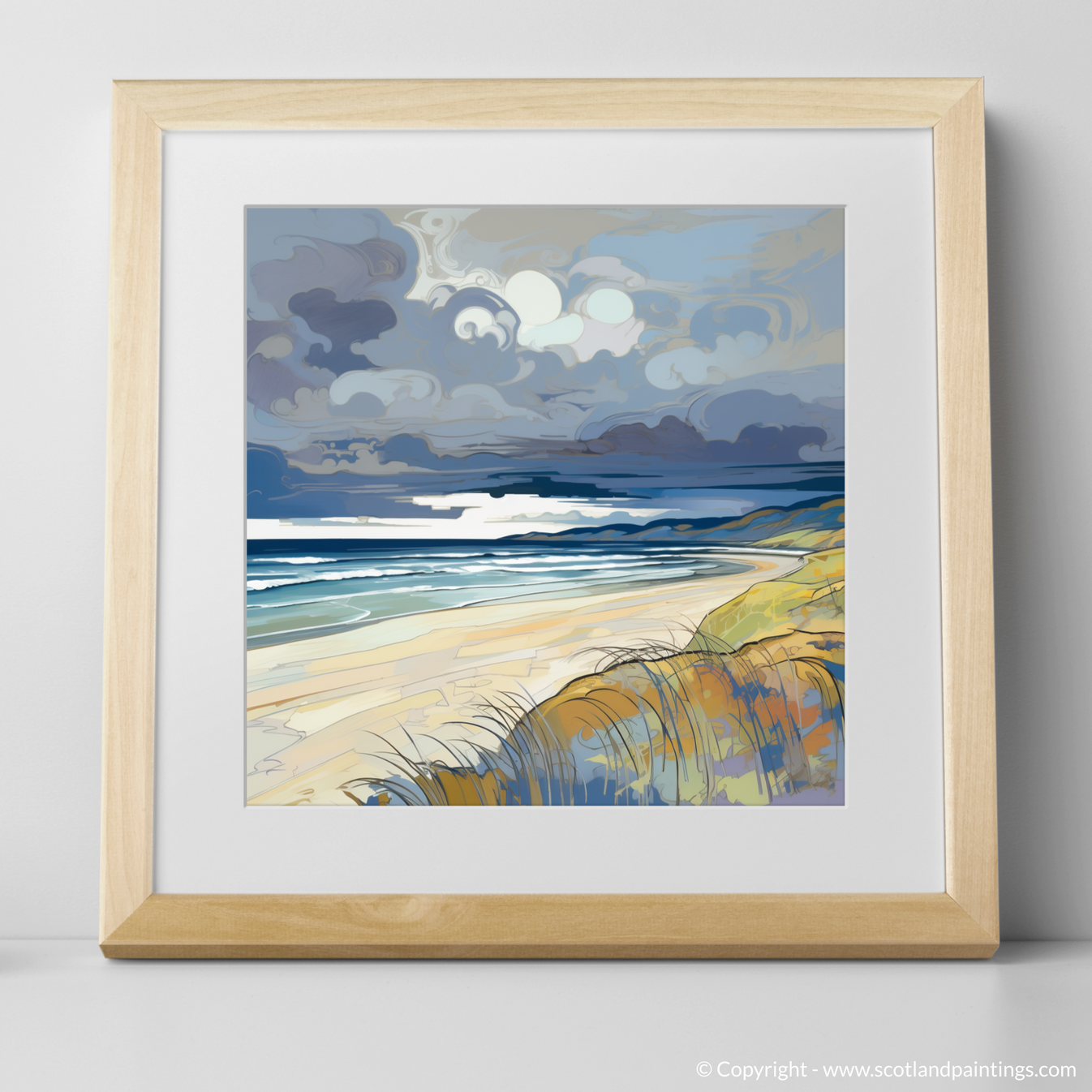 Art Nouveau Storm over Traigh Mhor – Scotland Paintings and Art Prints