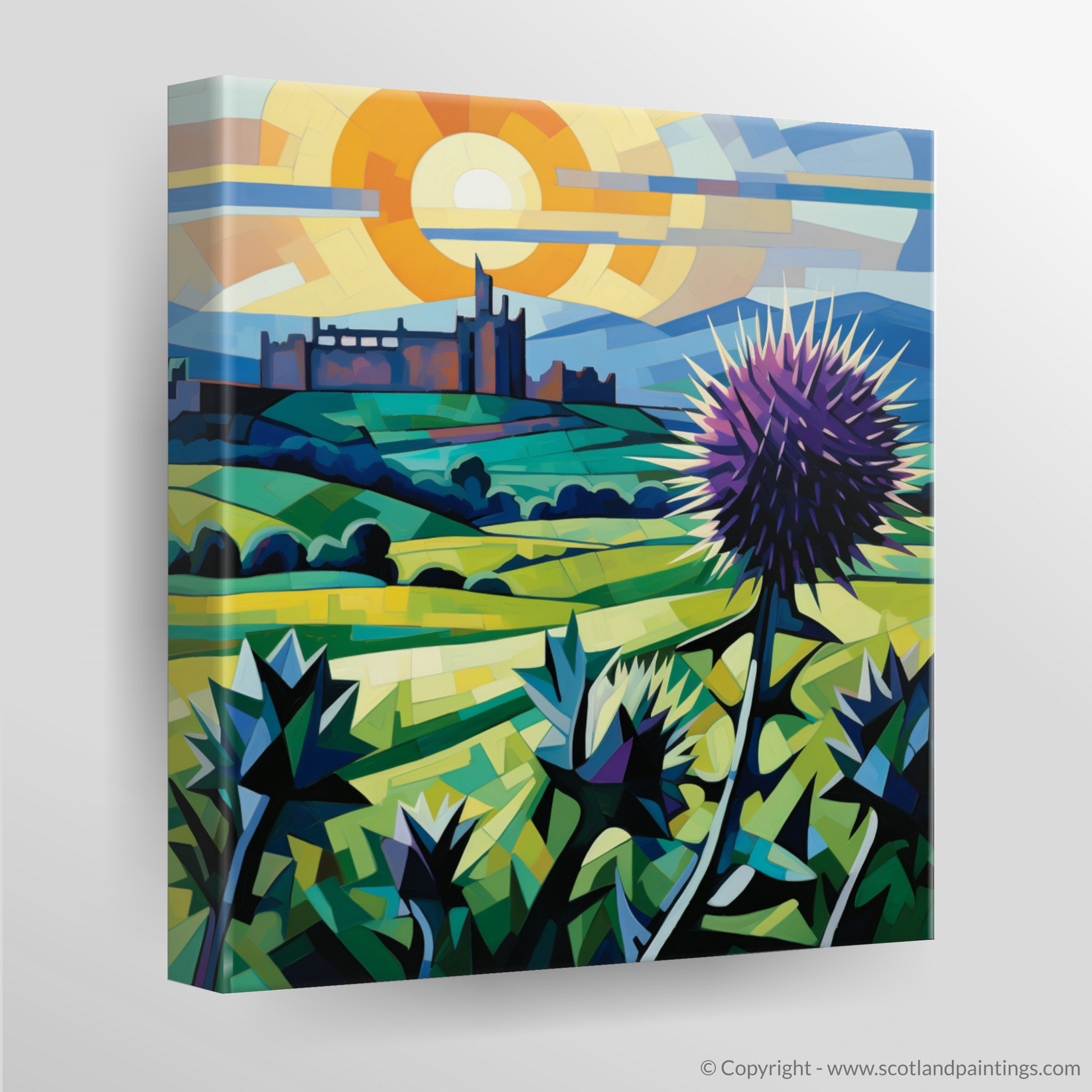Cubist Thistle and Stirling Castle: A Scottish Landscape Reimagined ...