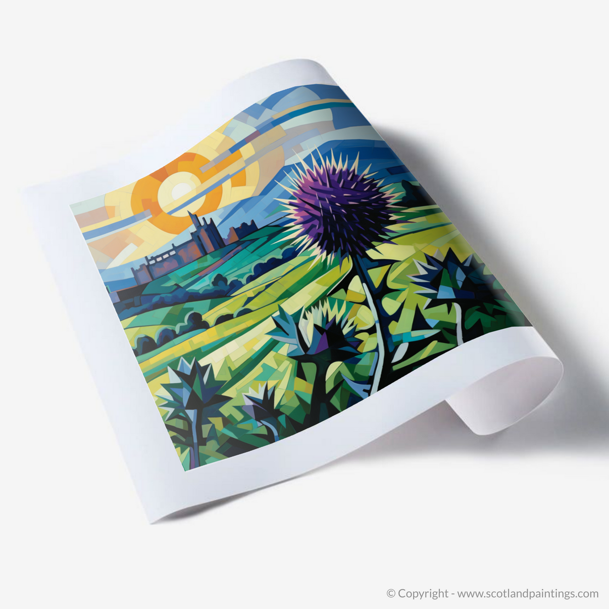 Cubist Thistle and Stirling Castle: A Scottish Landscape Reimagined ...