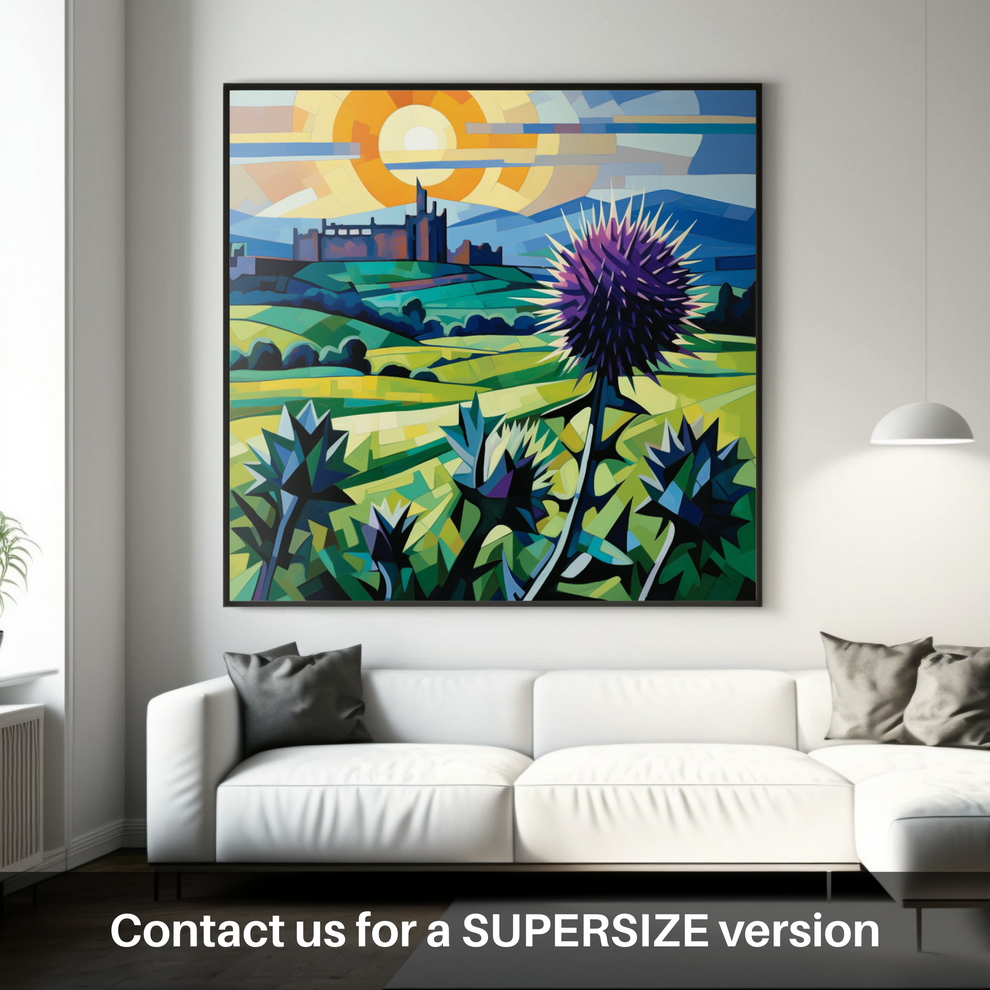 Cubist Thistle and Stirling Castle: A Scottish Landscape Reimagined ...