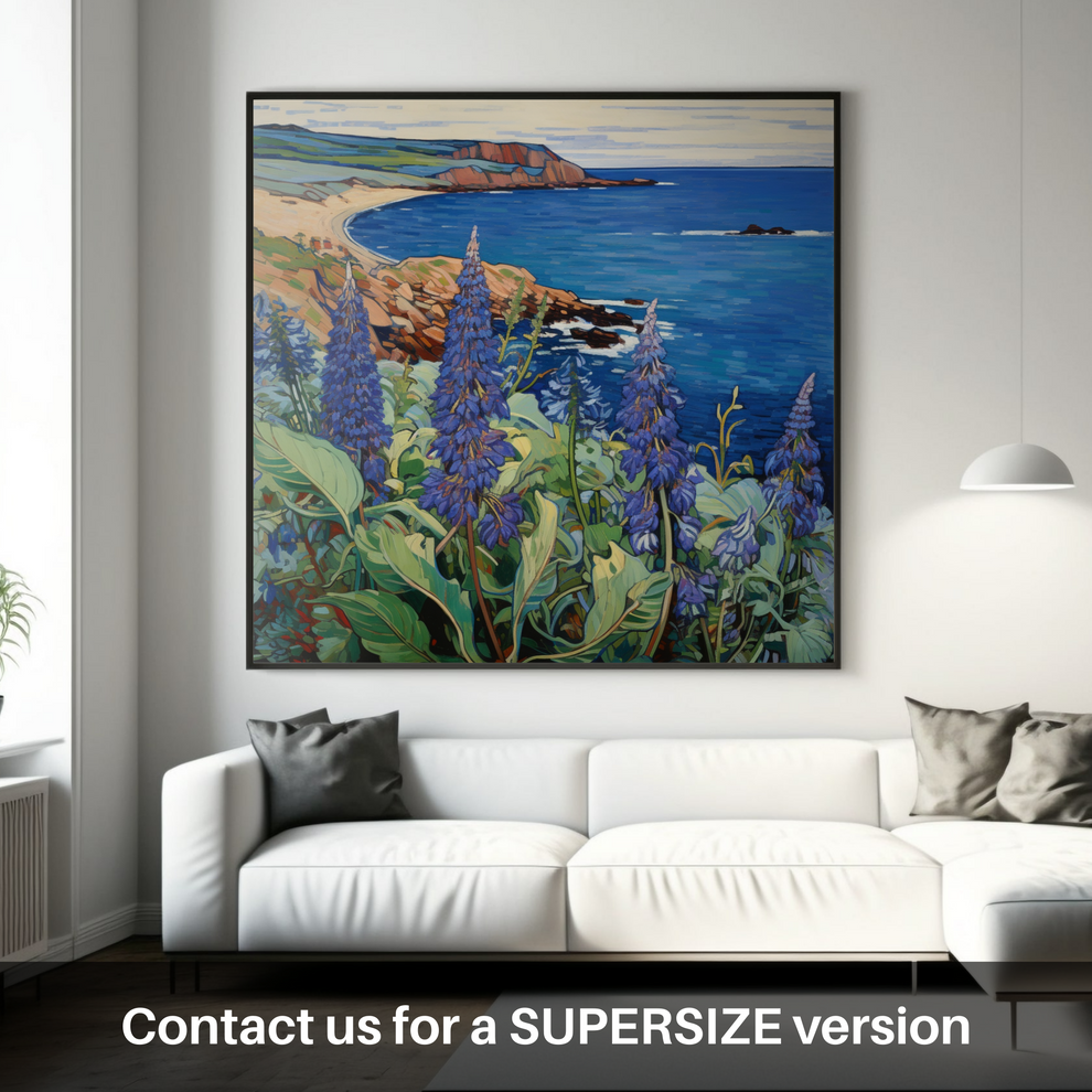 Vibrant Vistas of Viper's Bugloss: An Art Nouveau Tribute to Scotland ...