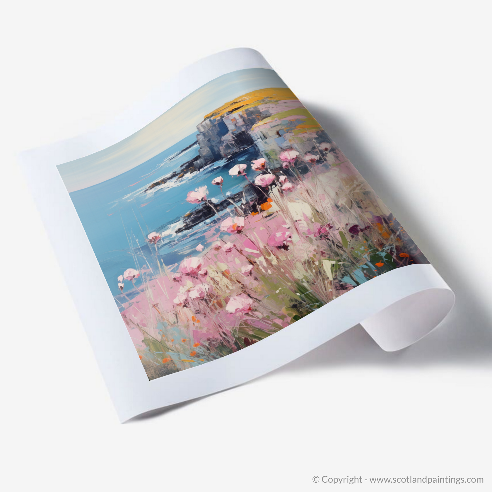 Sea Thrift Elegance: A Color Field Tribute to St Abbs Head – Scotland ...
