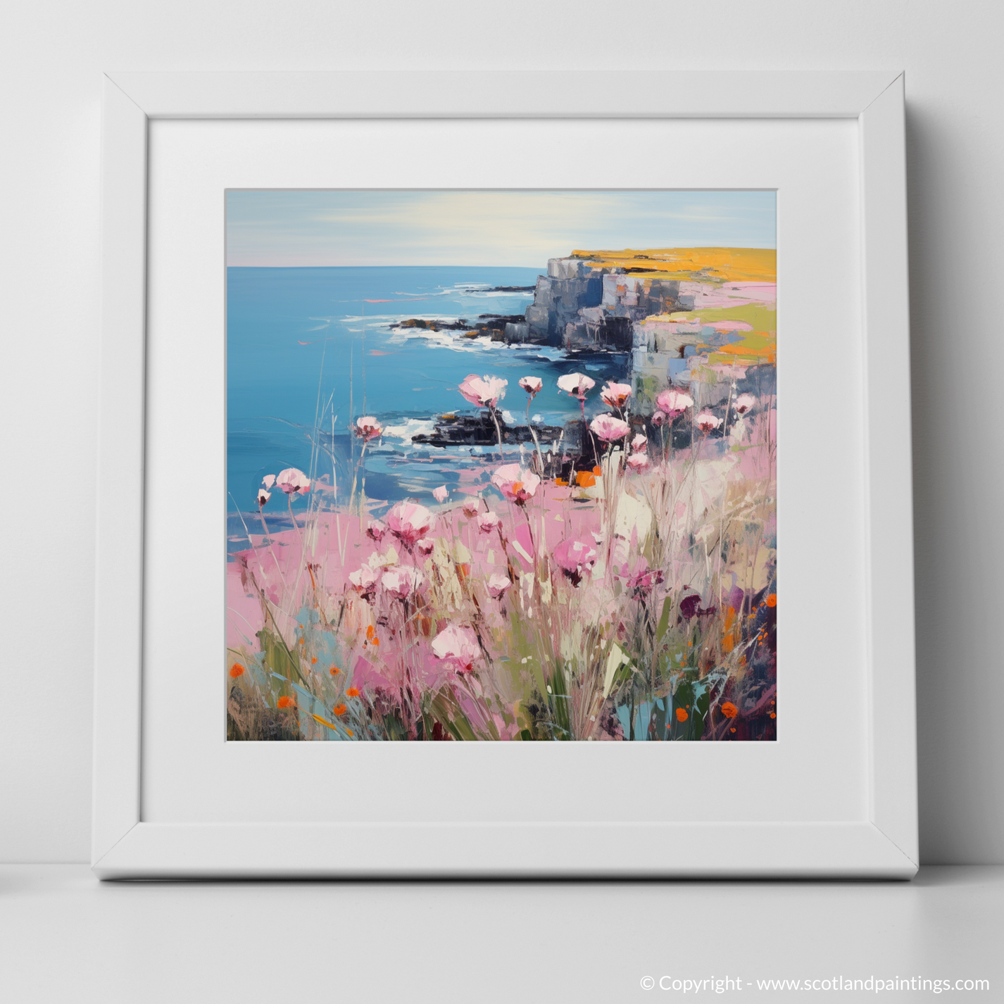 Sea Thrift Elegance: A Color Field Tribute to St Abbs Head – Scotland ...