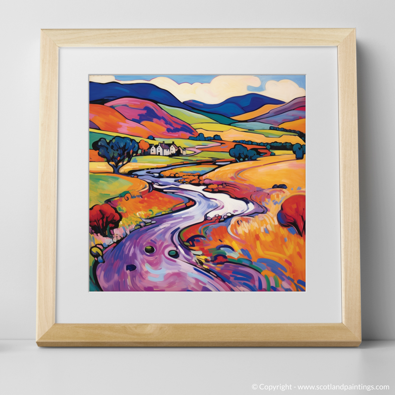 Glen Esk Unleashed: A Fauvist Rhapsody – Scotland Paintings and Art Prints