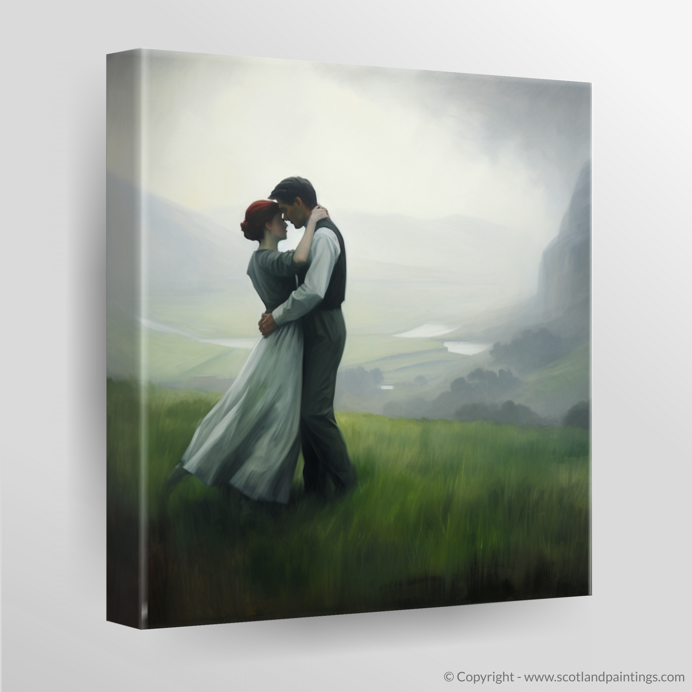 Misty Borders Embrace: A Scottish Romance – Scotland Paintings and Art ...