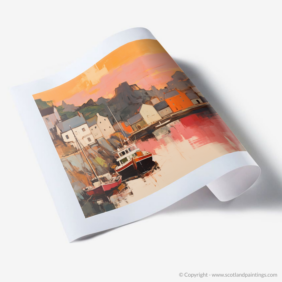 Sunset Serenade at Oban Harbour – Scotland Paintings and Art Prints