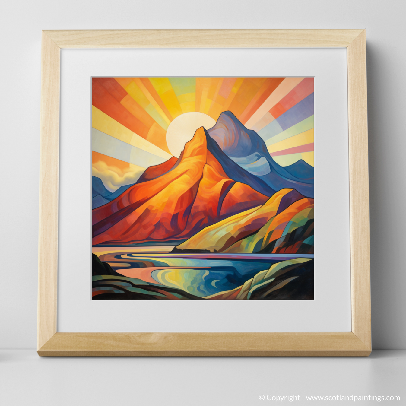 Cubist Sunrise over Buachaille Etive Mòr – Scotland Paintings and Art ...