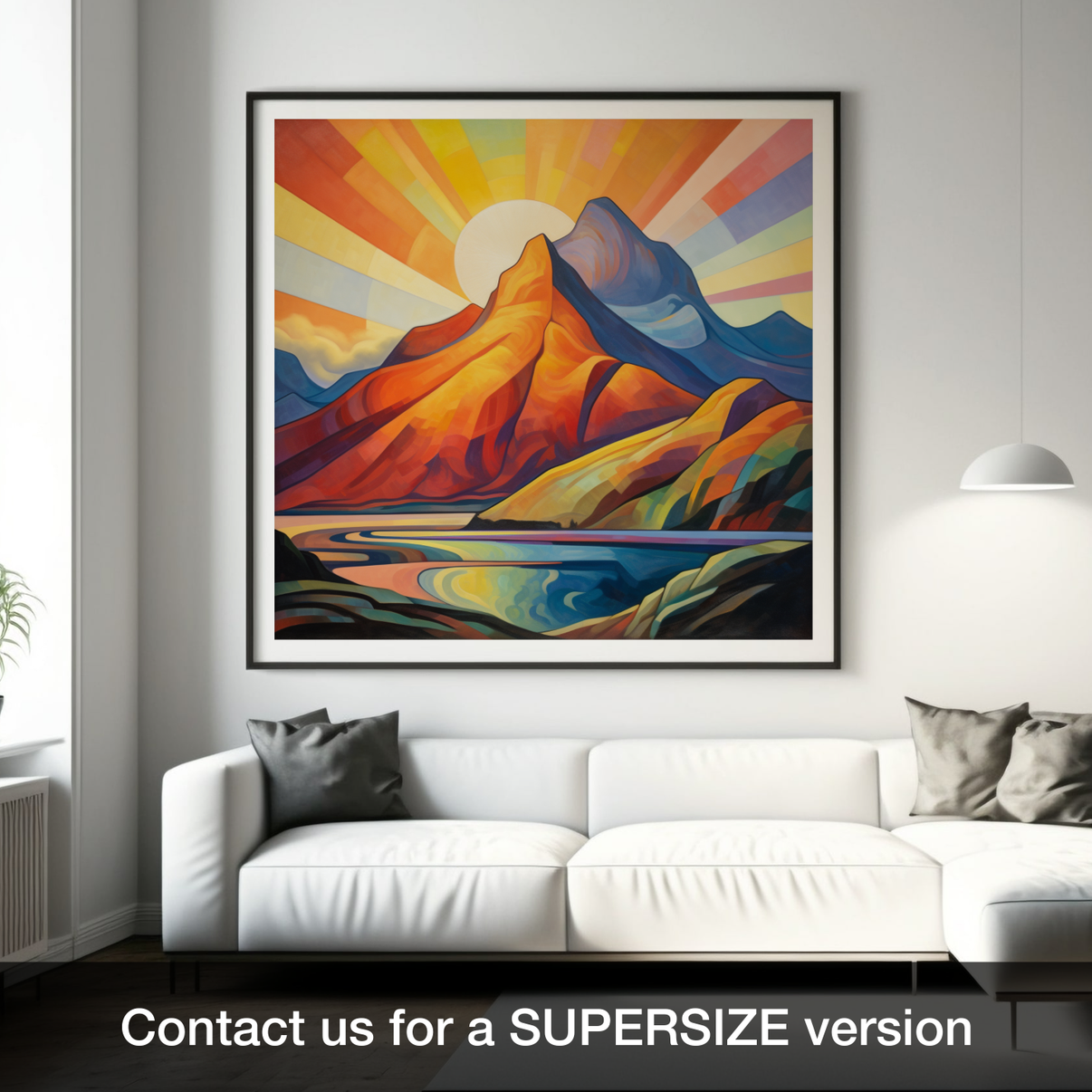 Cubist Sunrise over Buachaille Etive Mòr – Scotland Paintings and Art ...