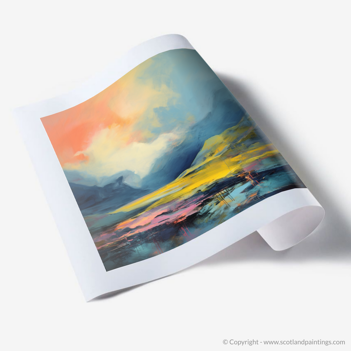 Dramatic Skies over Glencoe: An Abstract Encounter – Scotland Paintings ...