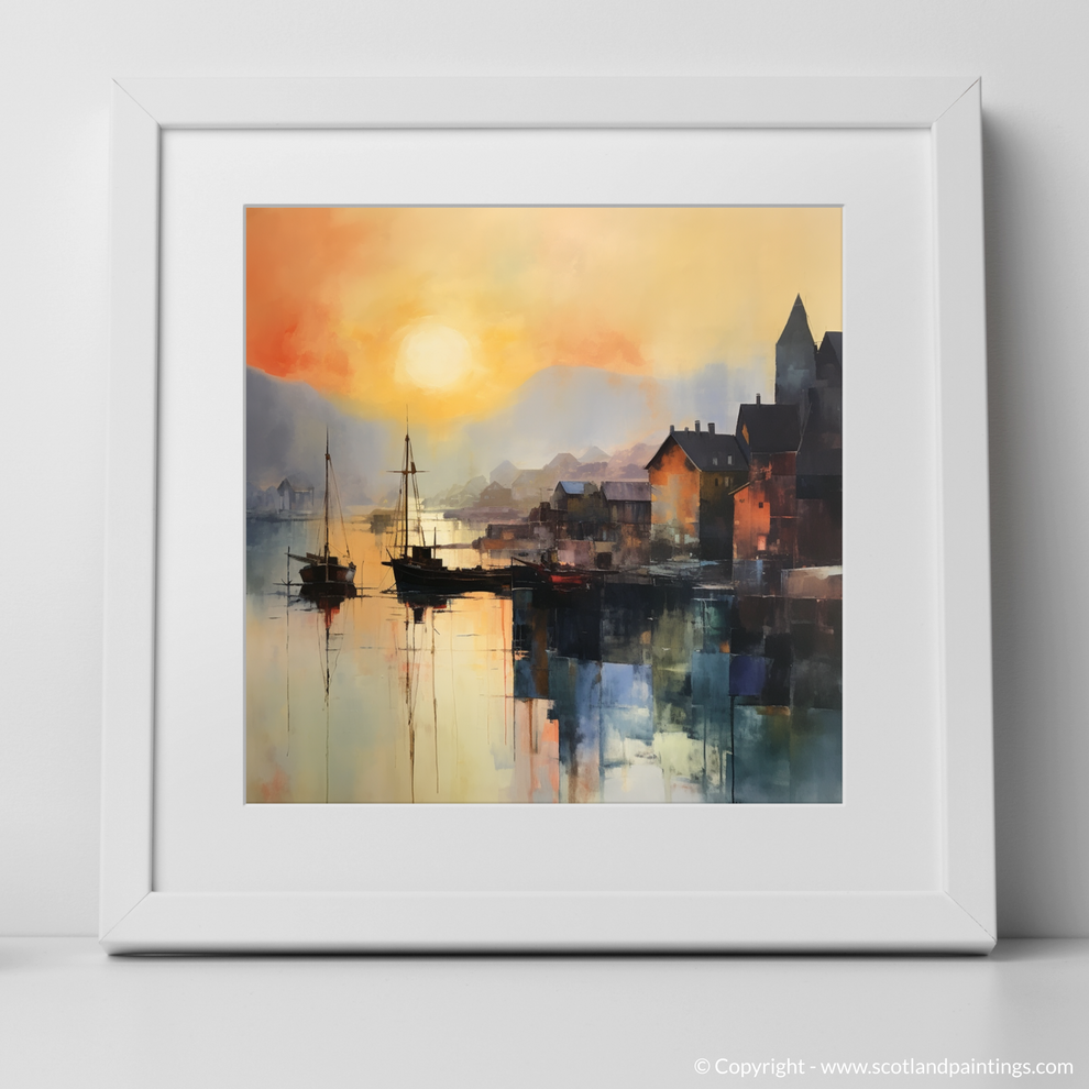 Golden Hour Majesty at Oban Harbour – Scotland Paintings and Art Prints