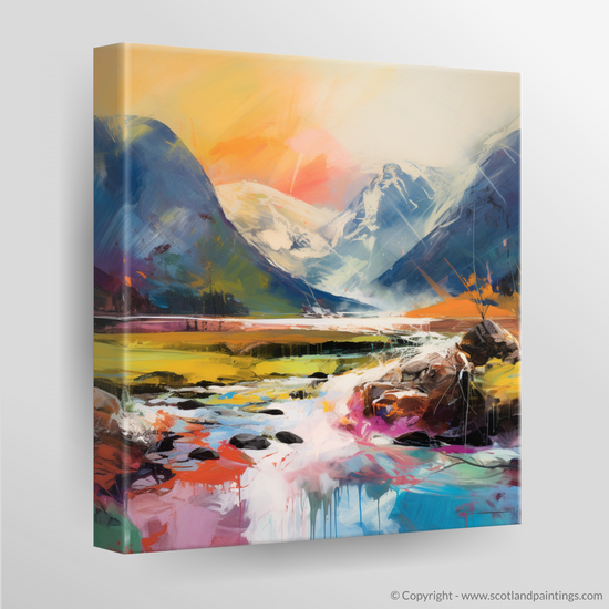 Glistening Rapids Dance in Abstract Glencoe – Scotland Paintings and ...
