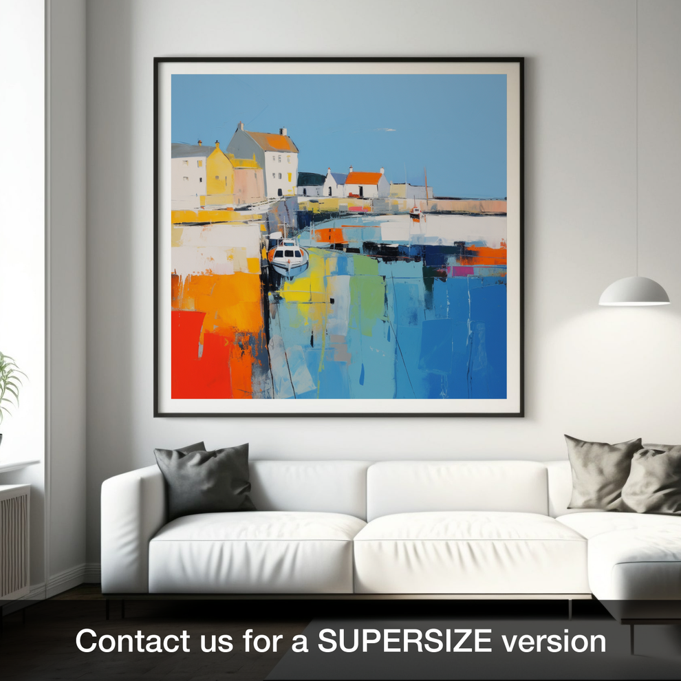 Abstract Harmony of Dunbar Harbour – Scotland Paintings and Art Prints