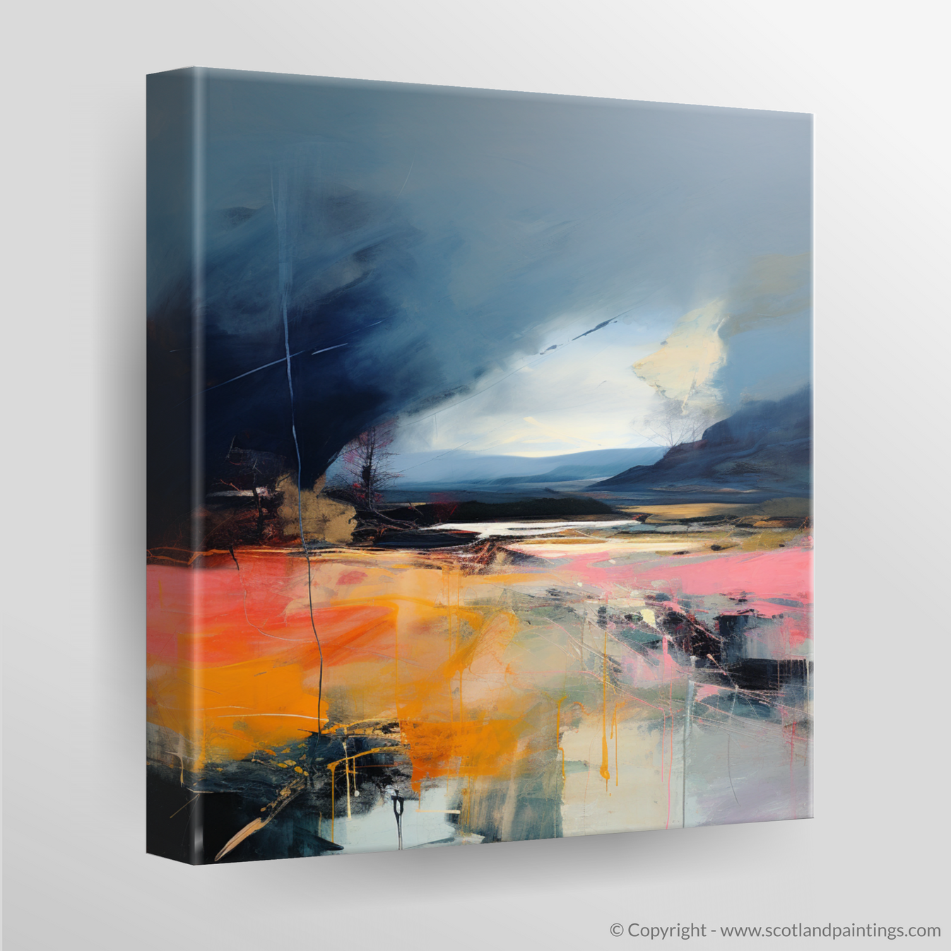 Storm's Embrace: Abstract Echoes of Calgary Bay – Scotland Paintings ...