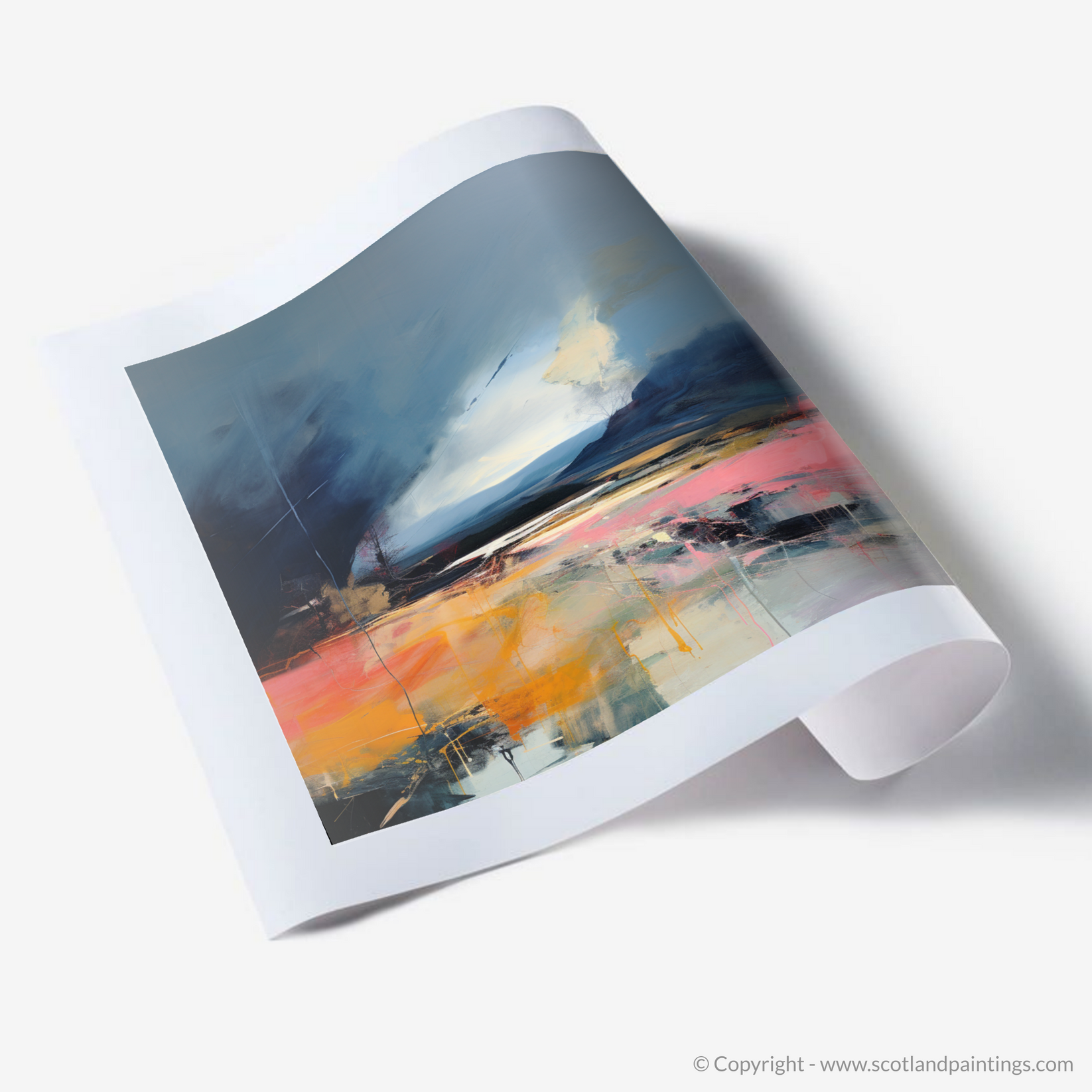 Storm's Embrace: Abstract Echoes of Calgary Bay – Scotland Paintings ...