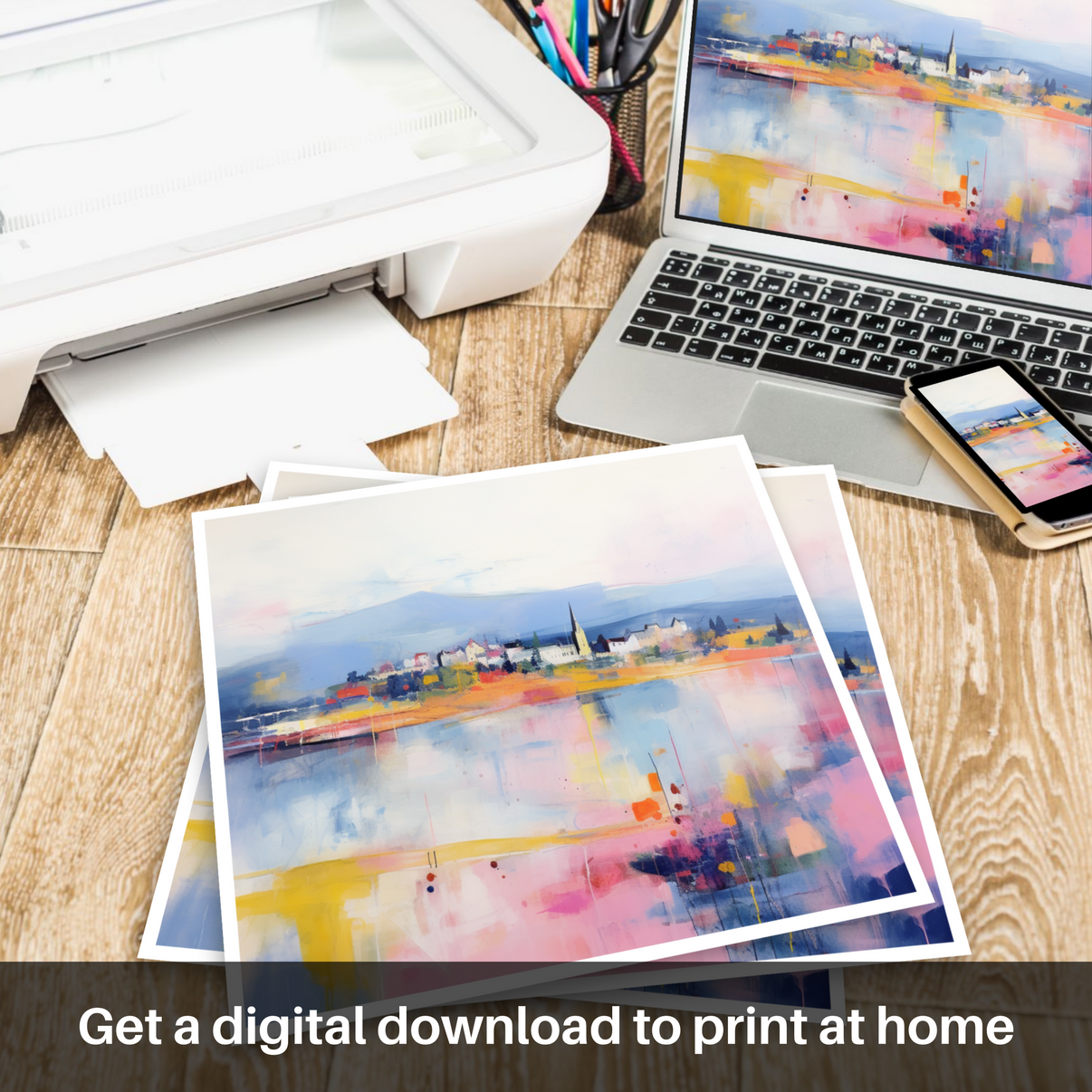 Perth's Vibrant Embrace - An Abstract Journey – Scotland Paintings and ...