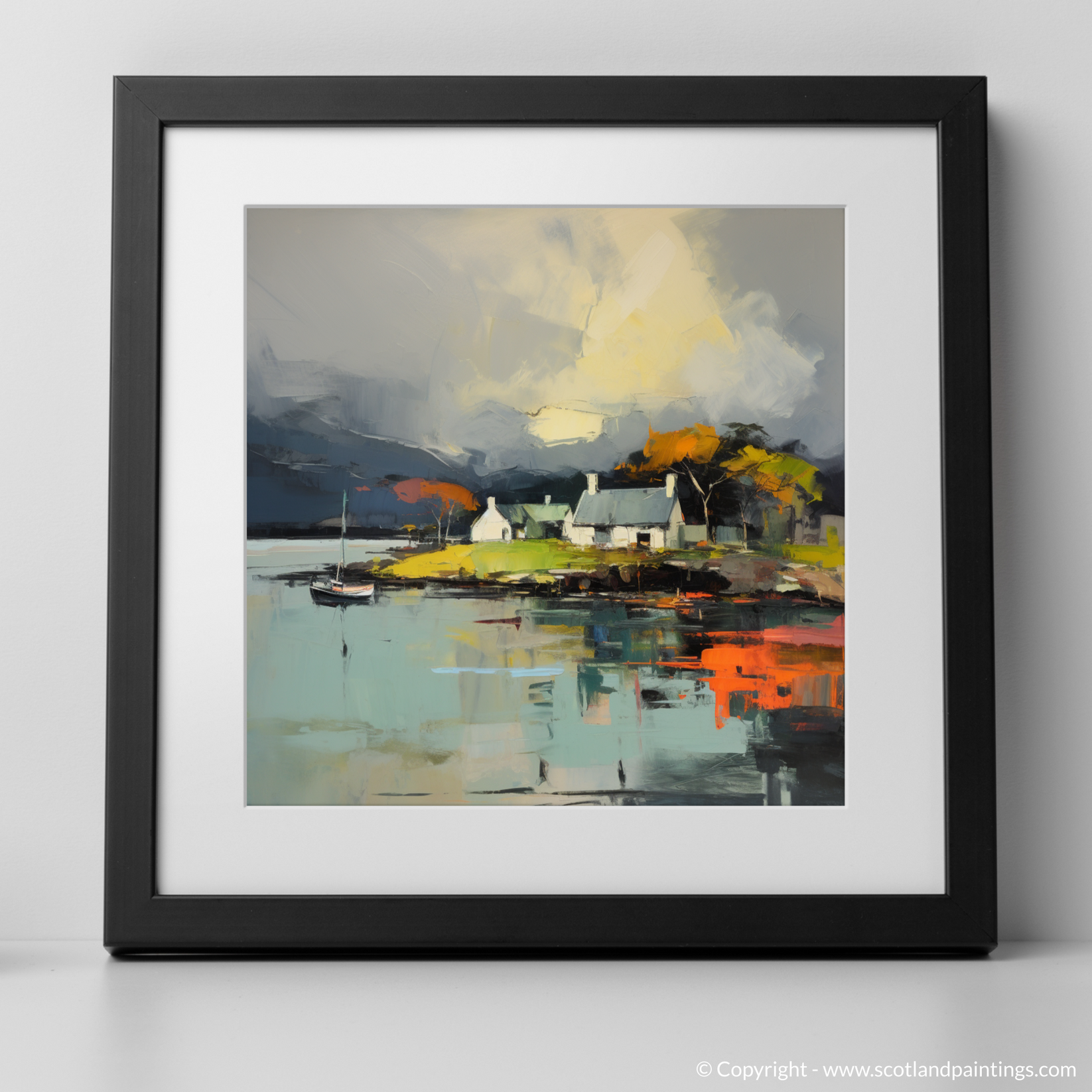 Storm Over Port Appin: An Abstract Harbour Drama – Scotland Paintings ...