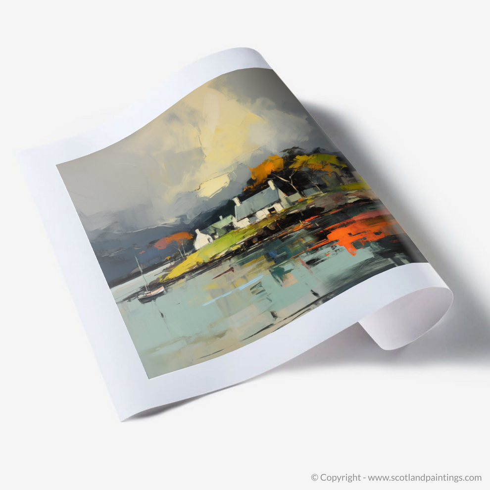 Storm Over Port Appin: An Abstract Harbour Drama – Scotland Paintings ...
