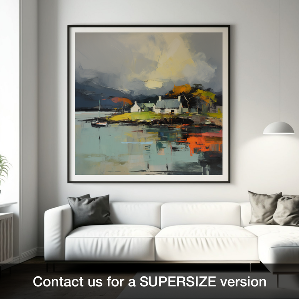 Storm Over Port Appin: An Abstract Harbour Drama – Scotland Paintings ...