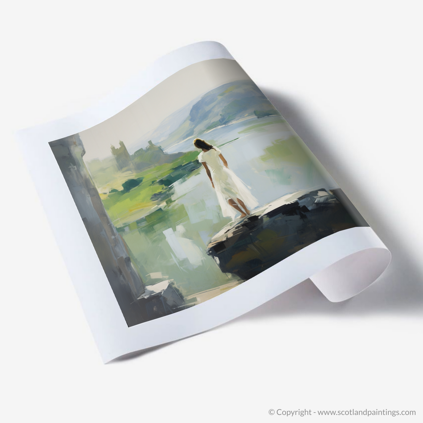 Ethereal Gaze at Urquhart Ruins – Scotland Paintings and Art Prints