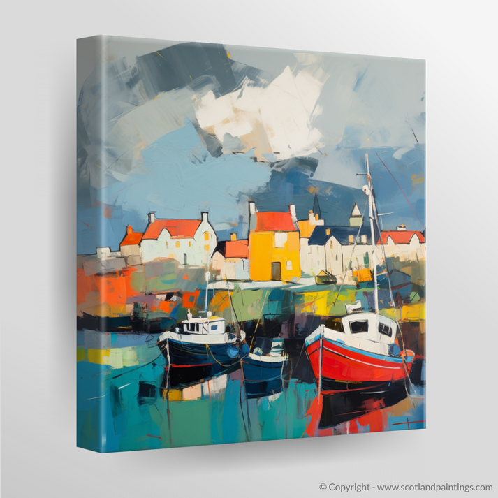Storm's Embrace at Dunbar Harbour – Scotland Paintings and Art Prints