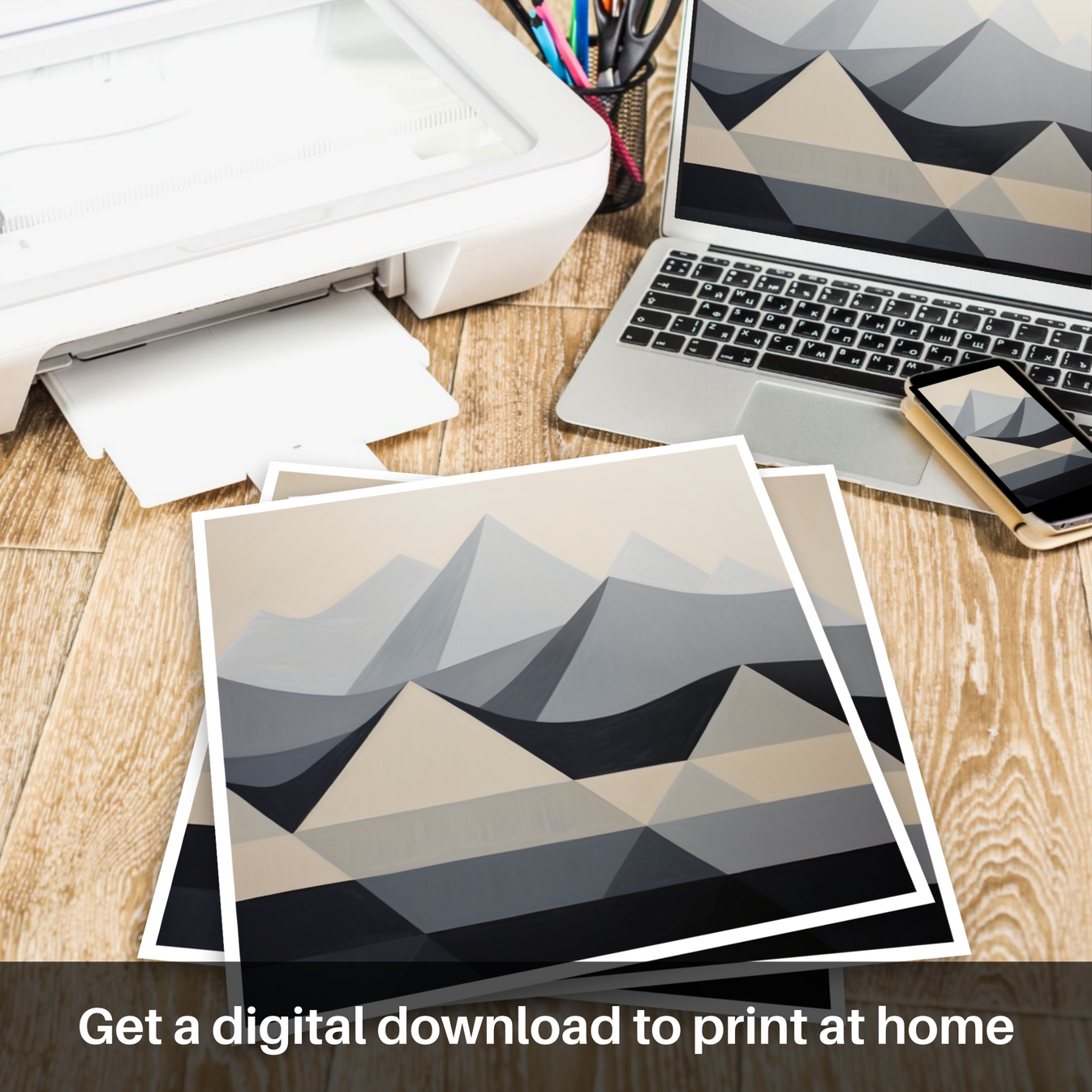 Painting and Art Print of Càrn Gorm entitled "Càrn Gorm Abstract Majes ...