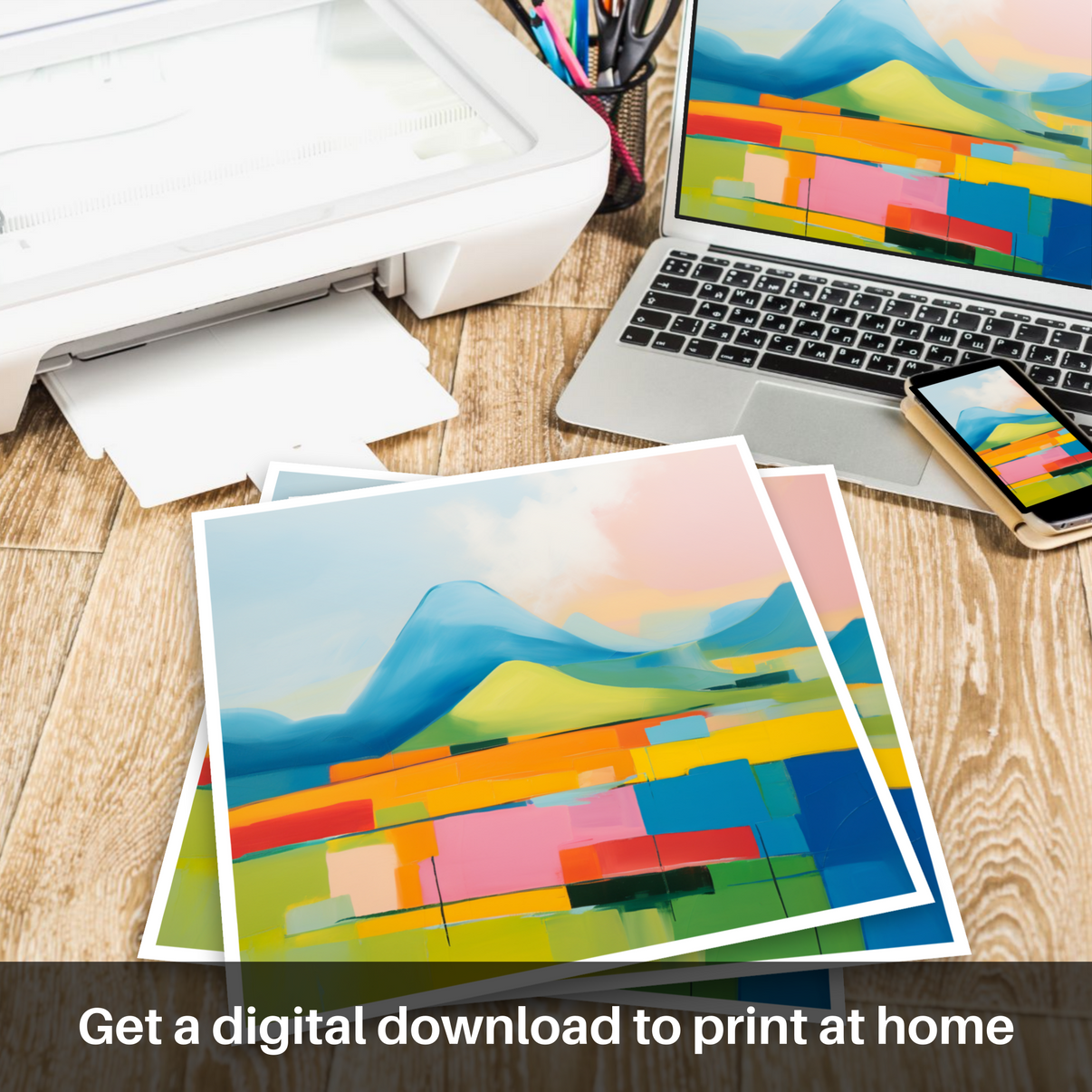 Painting and Art Print of Cruach Àrdrain entitled "Abstract Majesty of ...