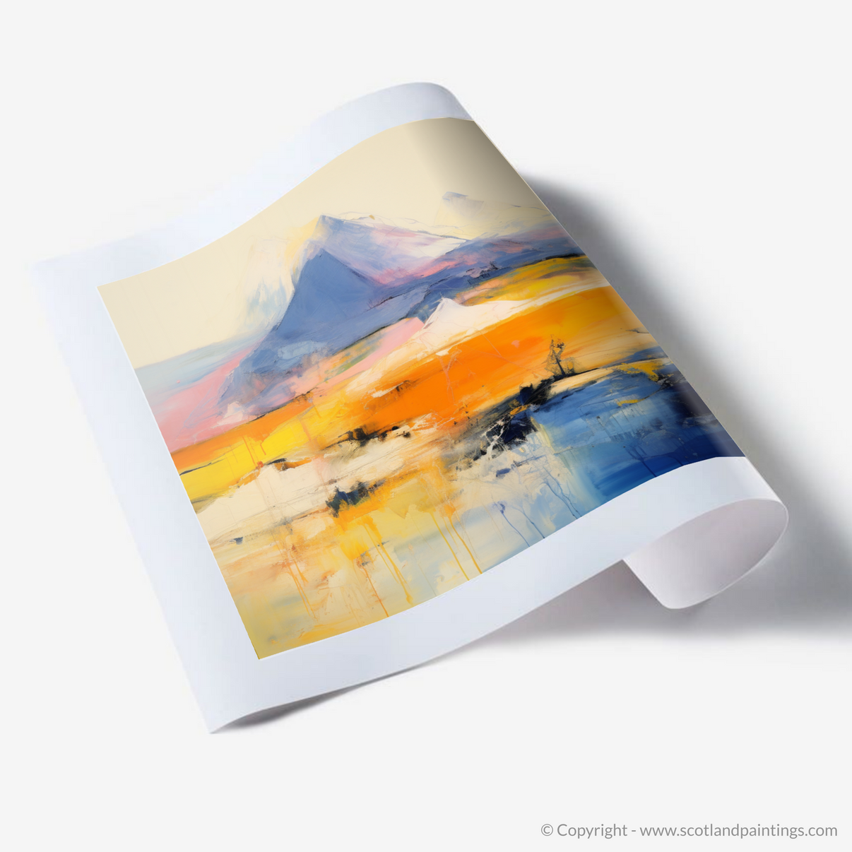Painting and Art Print of Meall Garbh (Càrn Mairg) entitled "Abstract ...