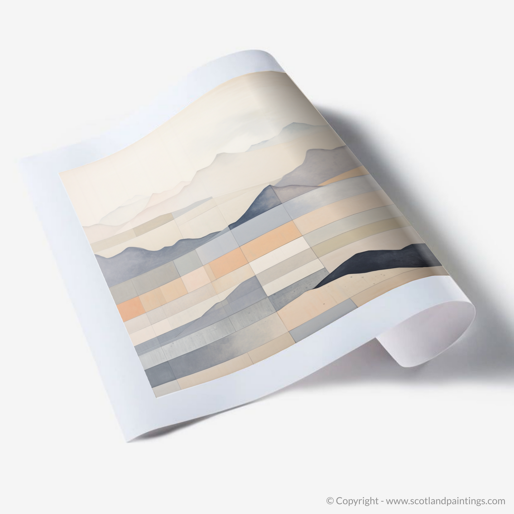 Painting and Art Print of Creag Mhòr (Meall na Aighean) entitled "Abst ...