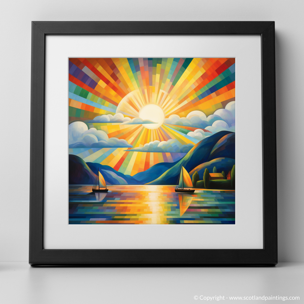 Painting and Art Print of Sunbeams on Loch Lomond. Sunbeams on Loch Lo ...