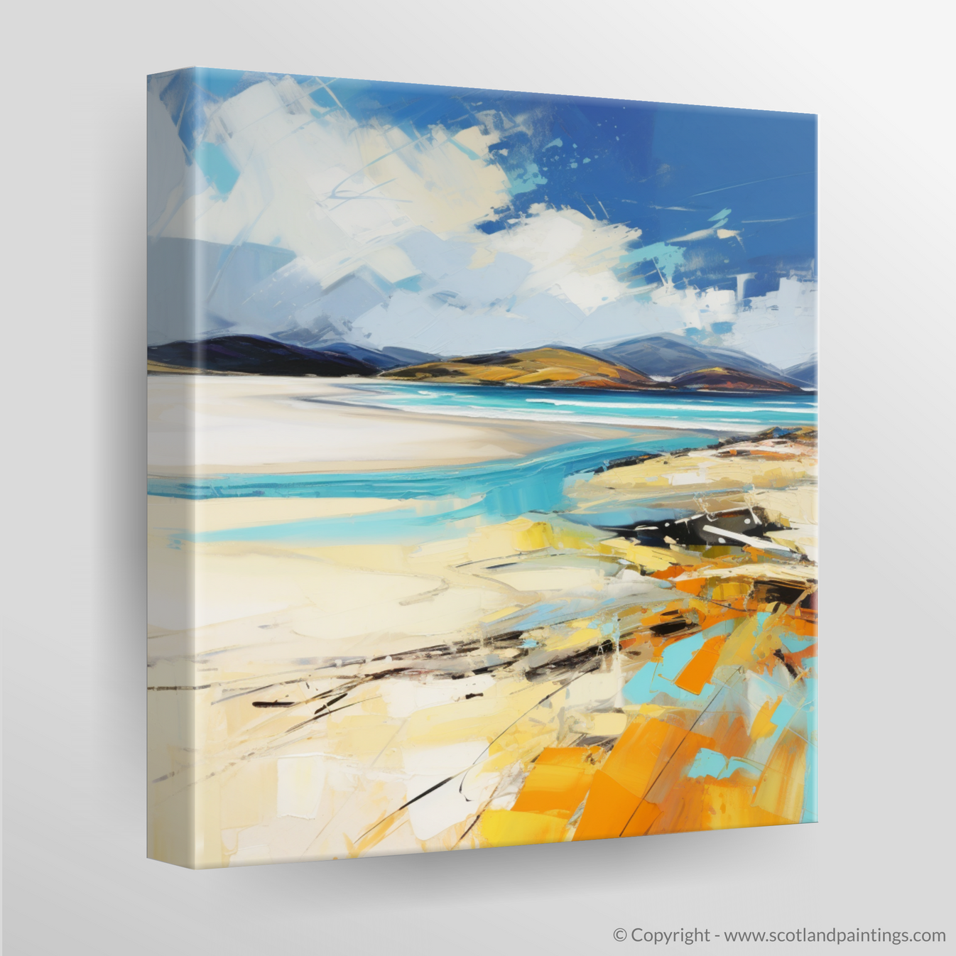 Painting and Art Print of Luskentyre Beach, Isle of Harris. Wild Embra ...