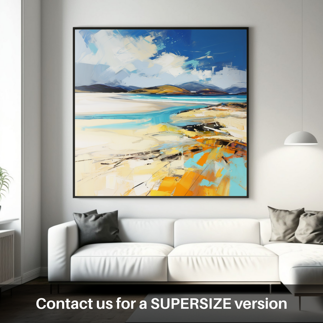 Painting and Art Print of Luskentyre Beach, Isle of Harris. Wild Embra ...
