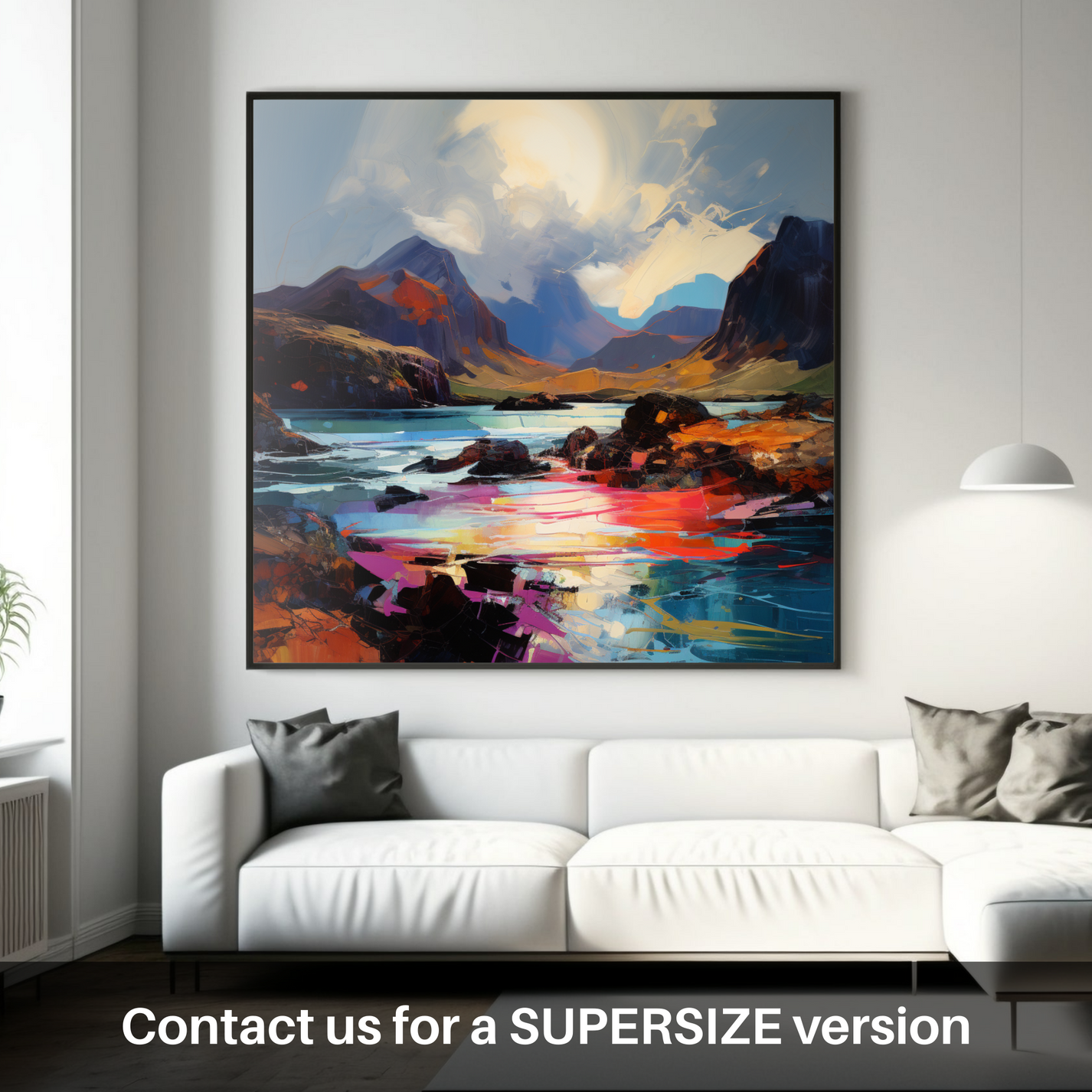 Painting and Art Print of Isle of Rum, Inner Hebrides. Isle of Rum Dre ...