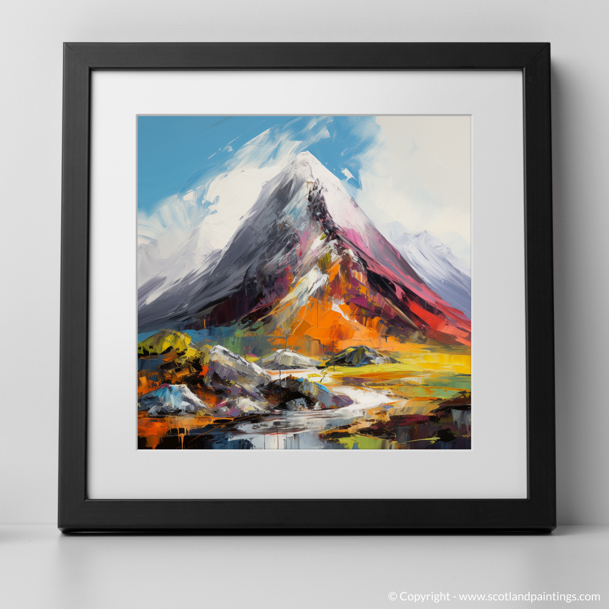 Painting and Art Print of Stob Coire Raineach (Buachaille Etive Beag ...