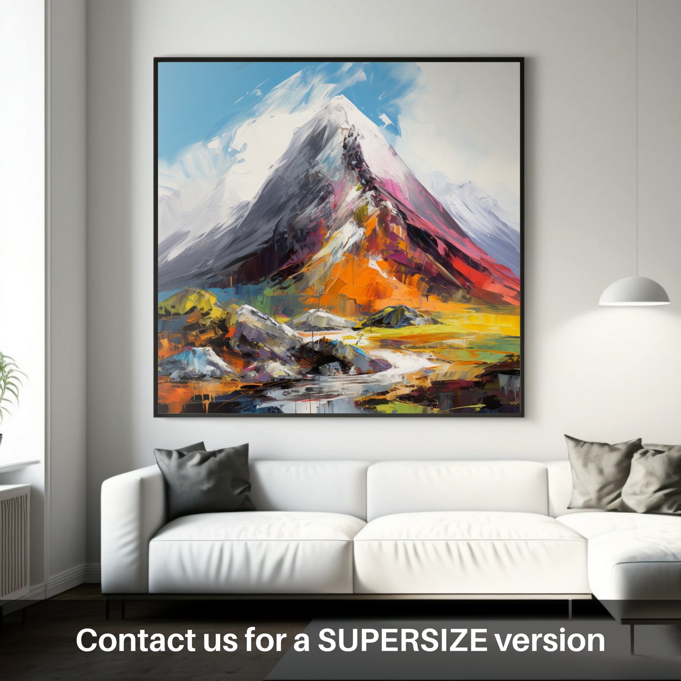Painting and Art Print of Stob Coire Raineach (Buachaille Etive Beag ...