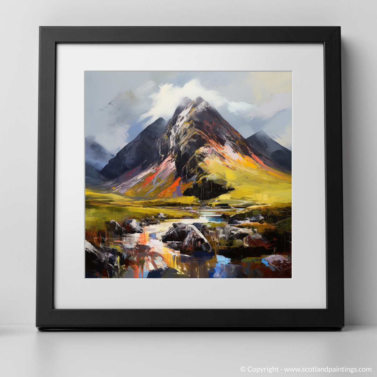 Painting and Art Print of Stob Coire Raineach (Buachaille Etive Beag ...