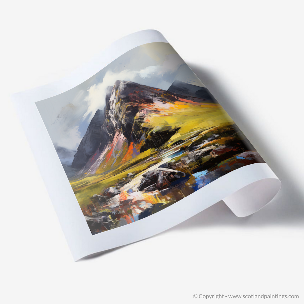 Painting and Art Print of Stob Coire Raineach (Buachaille Etive Beag ...