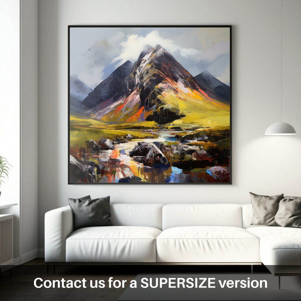 Painting and Art Print of Stob Coire Raineach (Buachaille Etive Beag ...