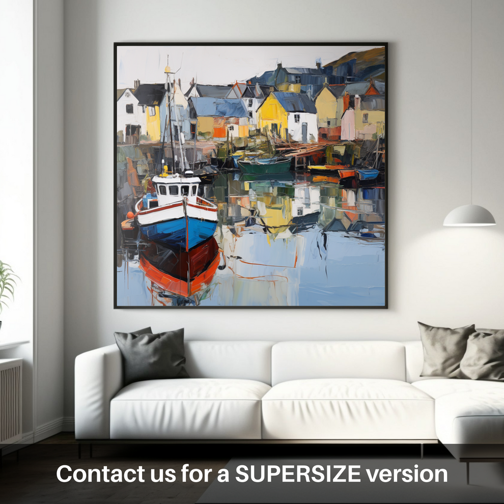 Painting and Art Print of St Abba's Harbour, Scottish Borders entitled ...