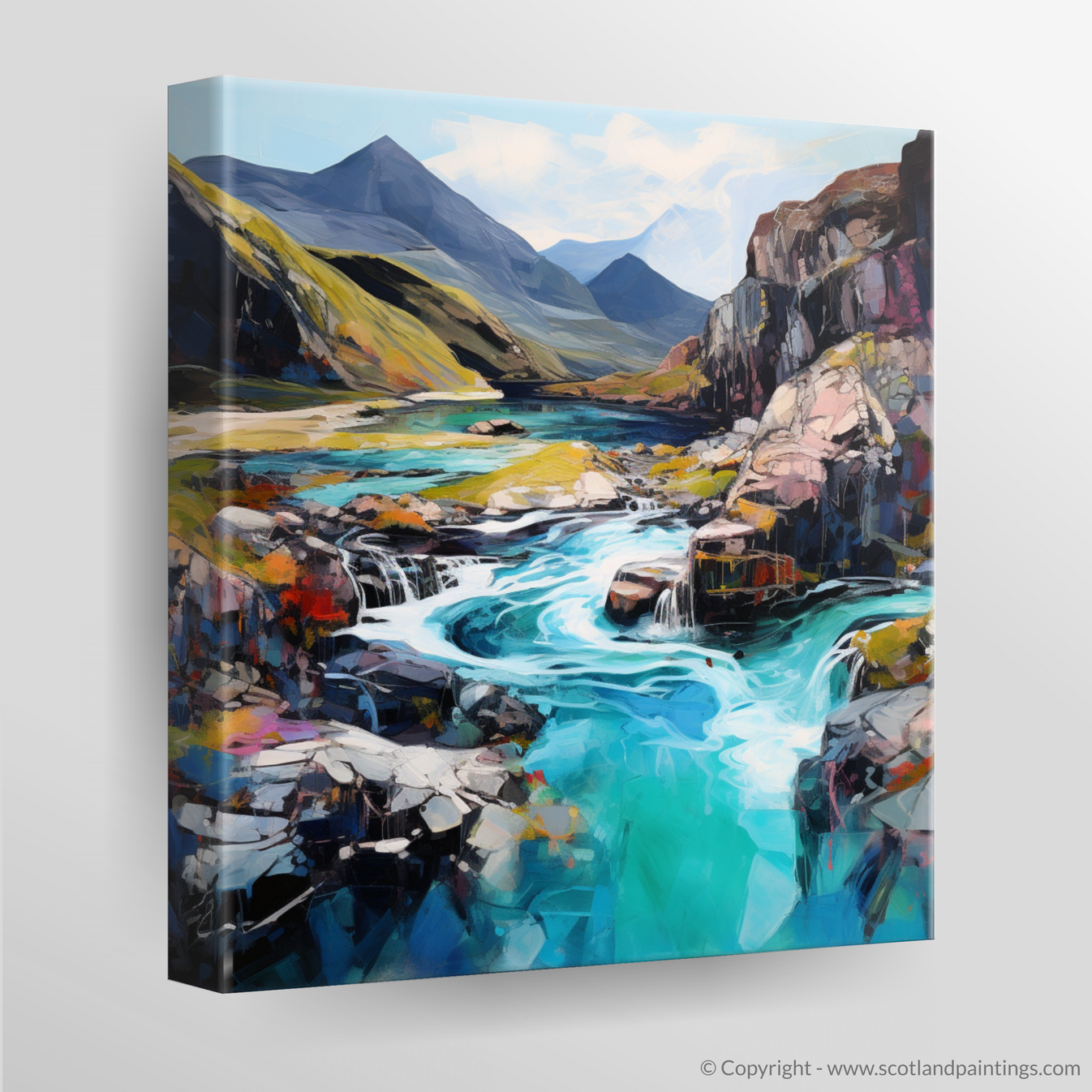 Painting and Art Print of The Fairy Pools, Isle of Skye entitled "Ench ...