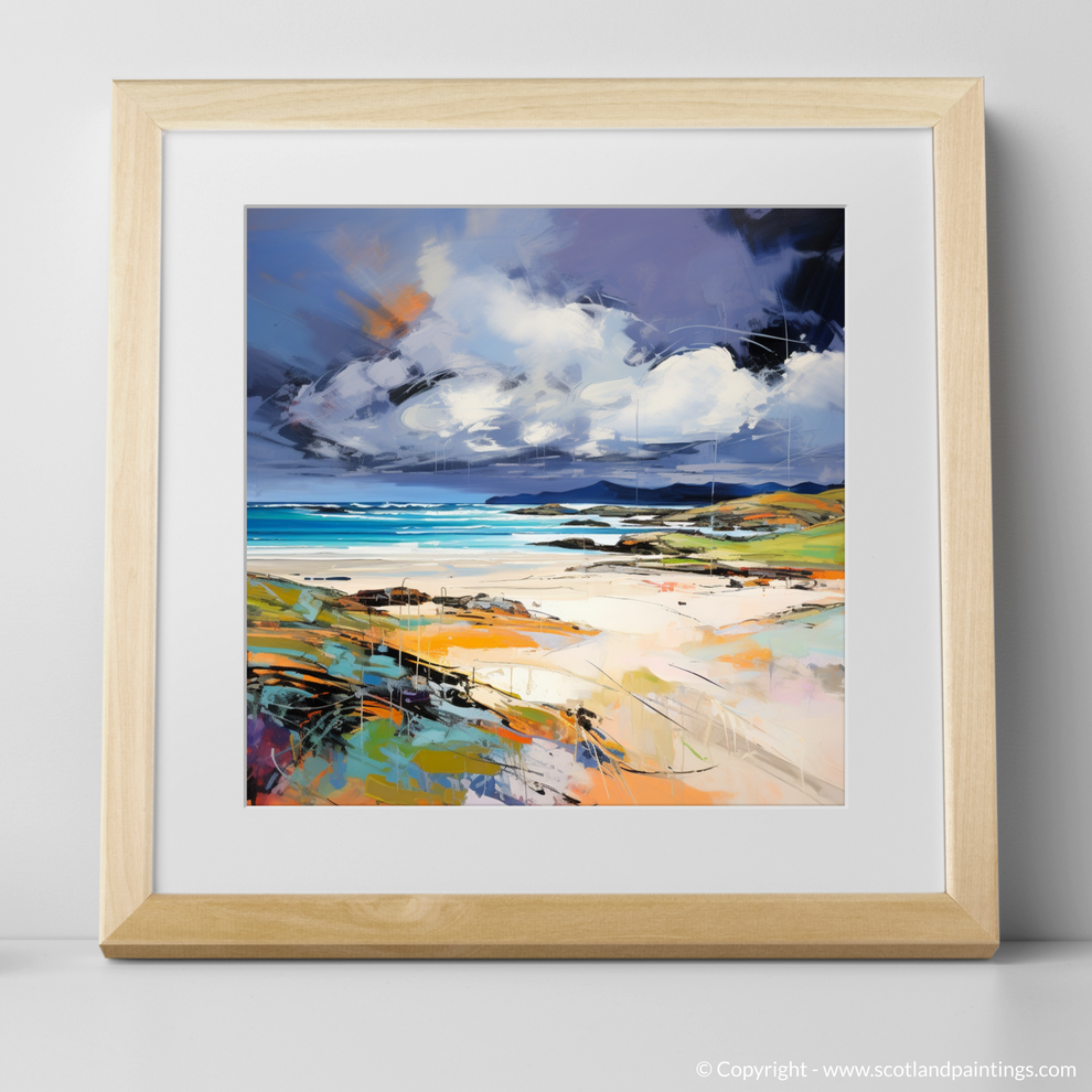 Painting and Art Print of Traigh Mhor with a stormy sky. Tempestuous T ...