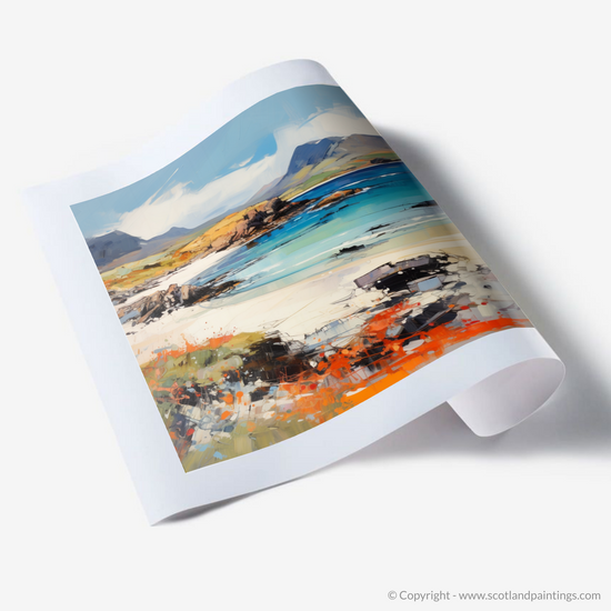Painting and Art Print of Coral Beach, Claigan, Isle of Skye. Wild Rhy ...