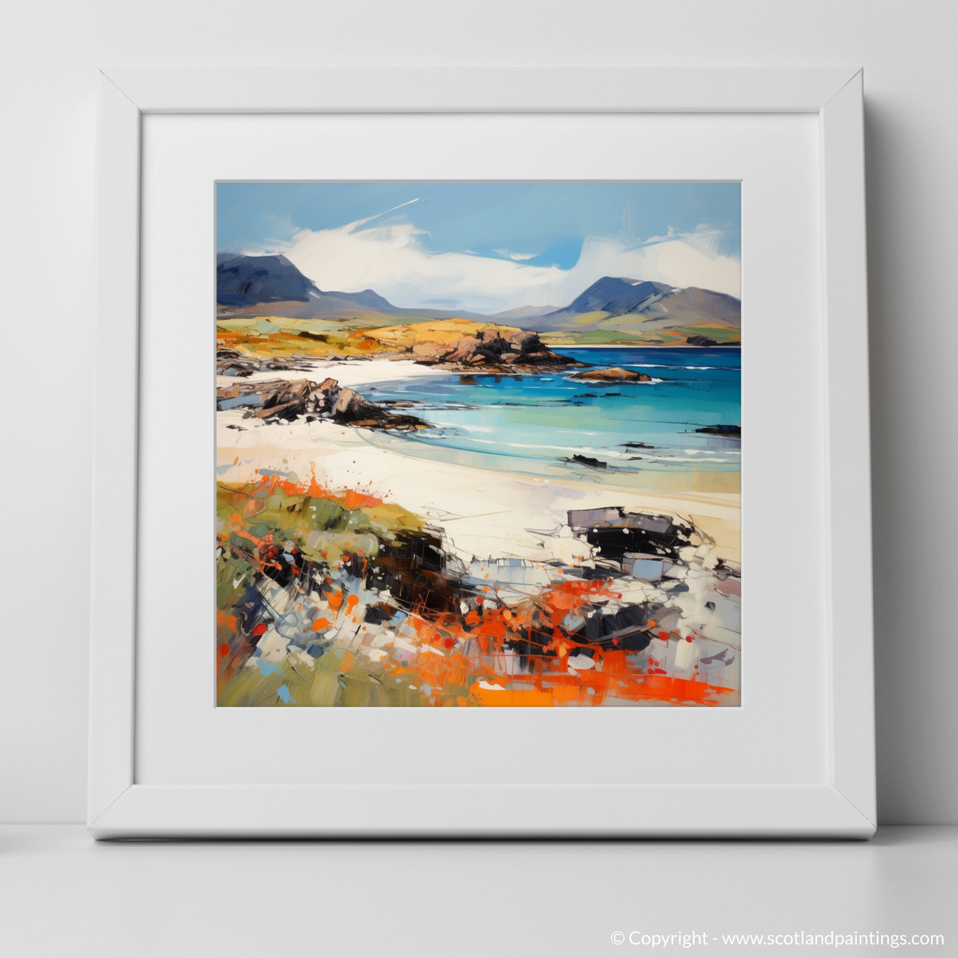 Painting and Art Print of Coral Beach, Claigan, Isle of Skye. Wild Rhy ...